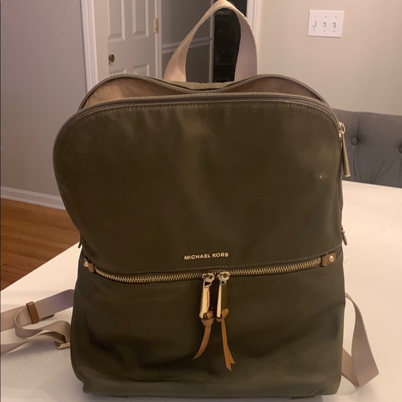 Michael Kors | Bags | Michael Kors Olive Green Backpack | Poshmark